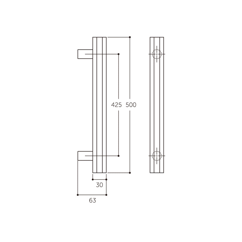 W-8000 マットブラック（両面）｜オクトハンドル（押し棒）｜MARUKI（丸喜金属） – イブニーズ.com- 建築金物（ドア・窓・サッシ ...