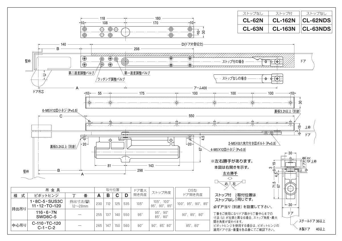 CL-63N｜コンシールドドアクローザー｜ニュースター（NEWSTAR） – イブニーズ.com- 建築金物（ドア・窓・サッシ金物）の販売・専門店