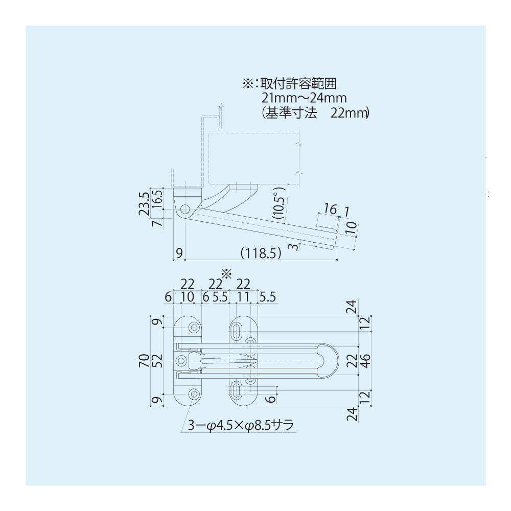 DL-81T｜消音ドアガード（内開用）｜シブタニ（SYS） – イブニーズ.com- 建築金物（ドア・窓・サッシ金物）の販売・専門店