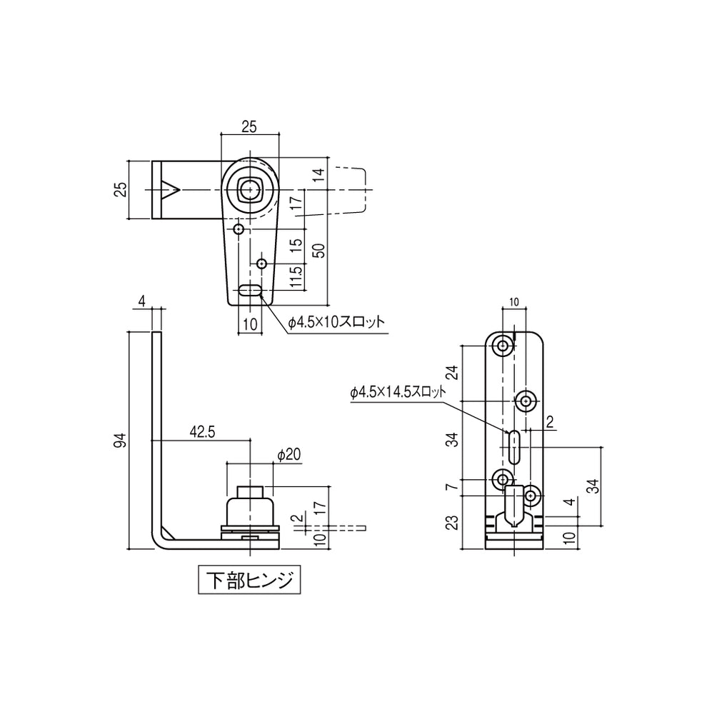 LH-762（笠木取り付け用）｜中心吊りグレビティヒンジ｜シブタニ（SYS） – イブニーズ.com- 建築金物（ドア・窓・サッシ金物）の販売 ...